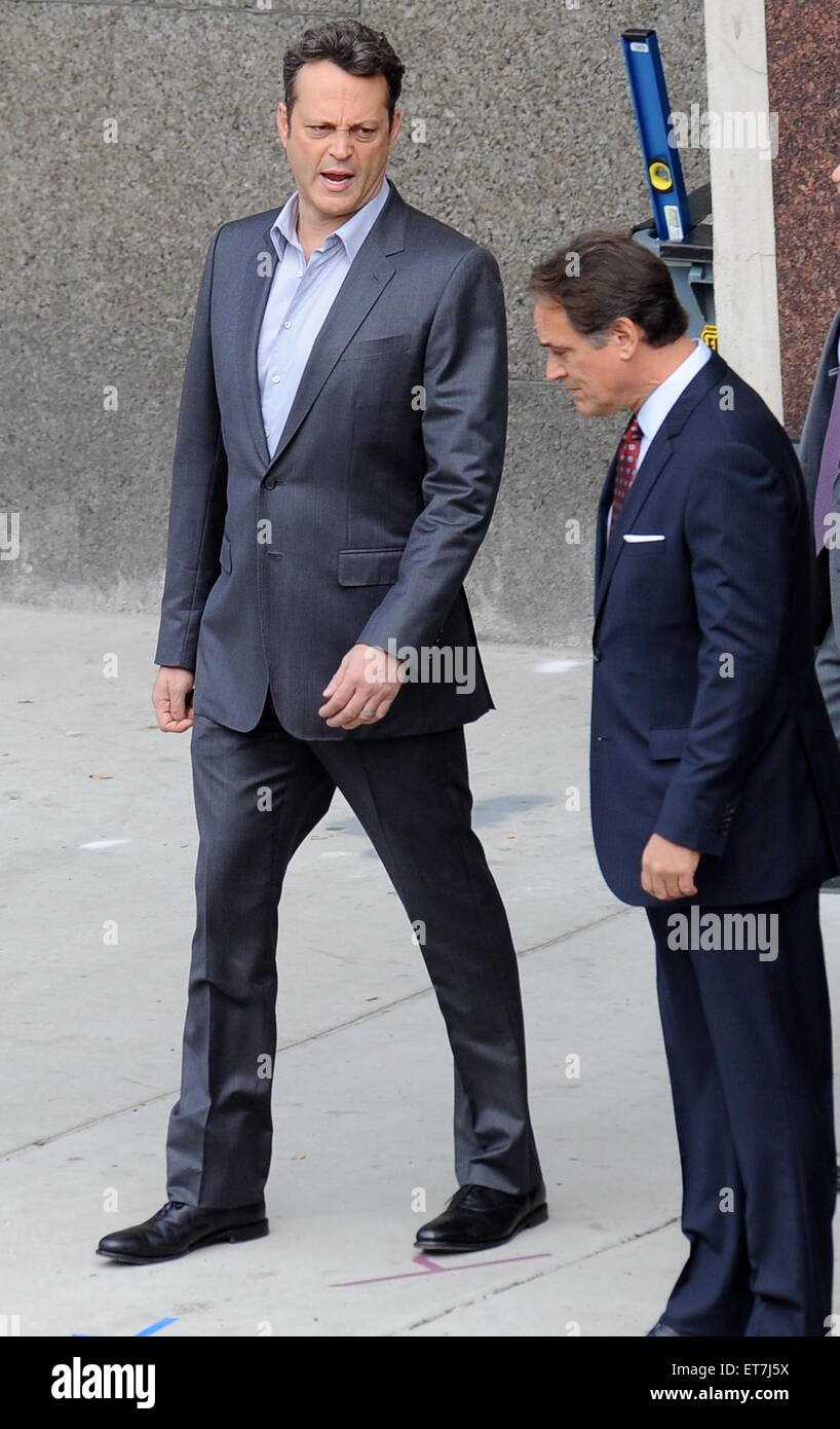 Actor Vince Vaughn sports a gray suit for his new role in "True ...