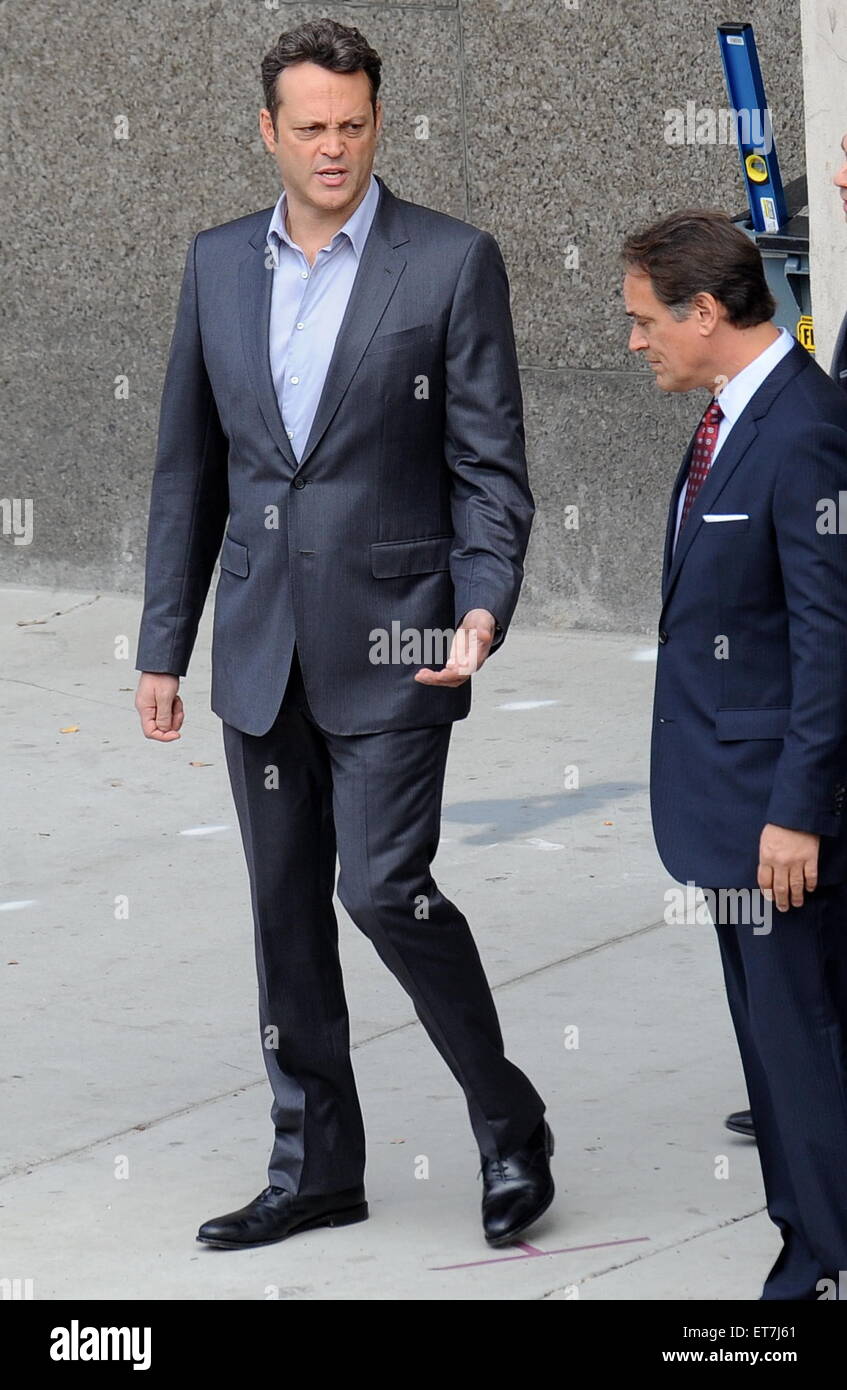 Actor Vince Vaughn sports a gray suit for his new role in "True ...