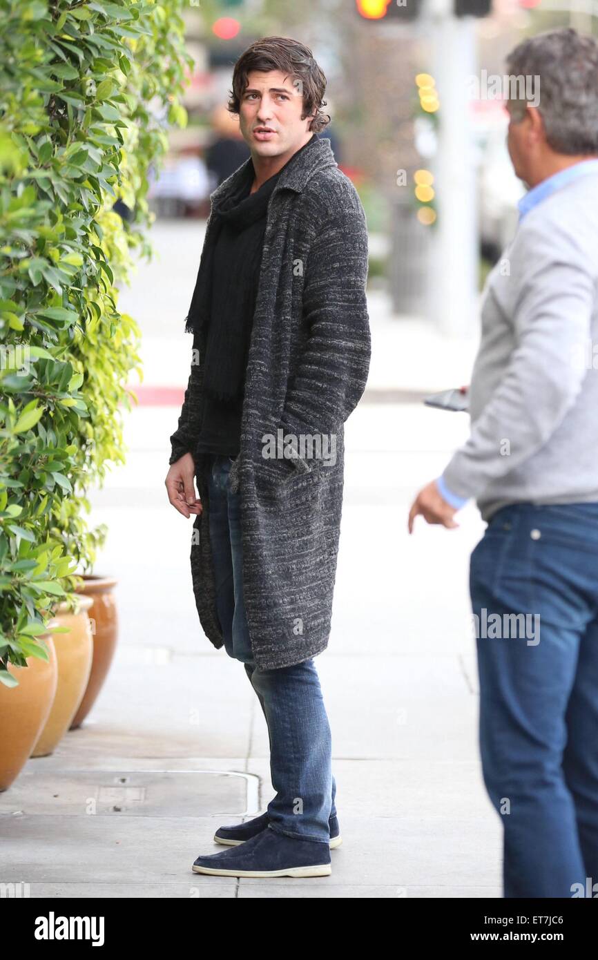 Brandon Davis has lunch at E Baldi the day after Lindsay Lohan flew ...