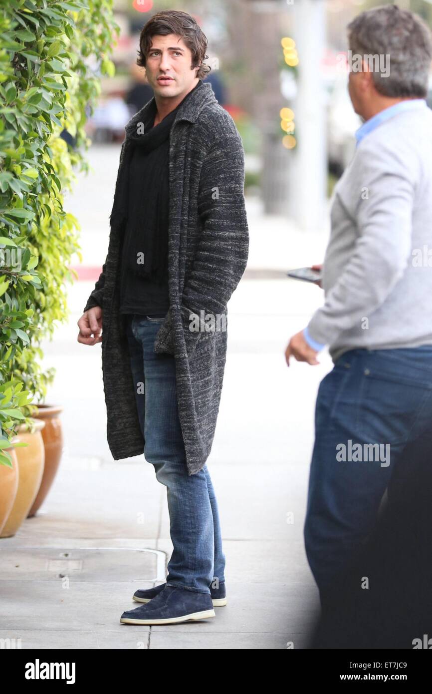 Brandon Davis has lunch at E Baldi the day after Lindsay Lohan flew ...