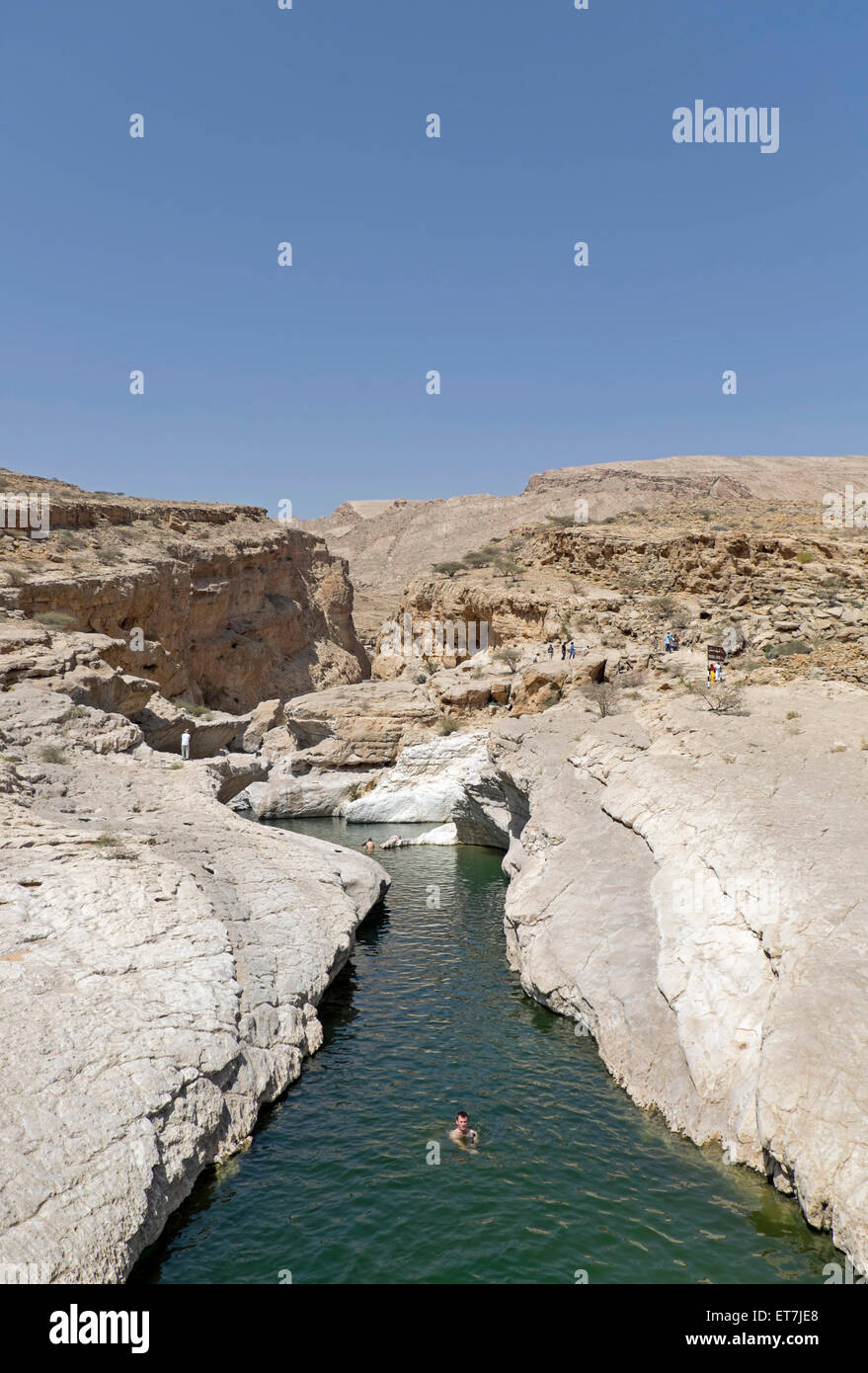 People bathing at wadi bani khalid hi-res stock photography and images ...