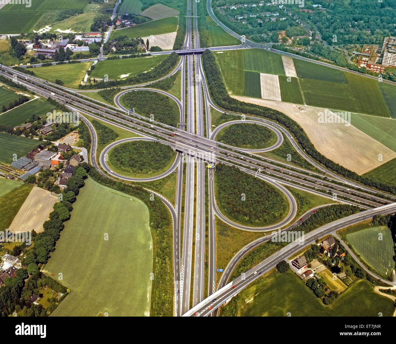 Autobahnkreuz, Deutschland, Nordrhein-Westfalen, Ruhrgebiet | motorway ...