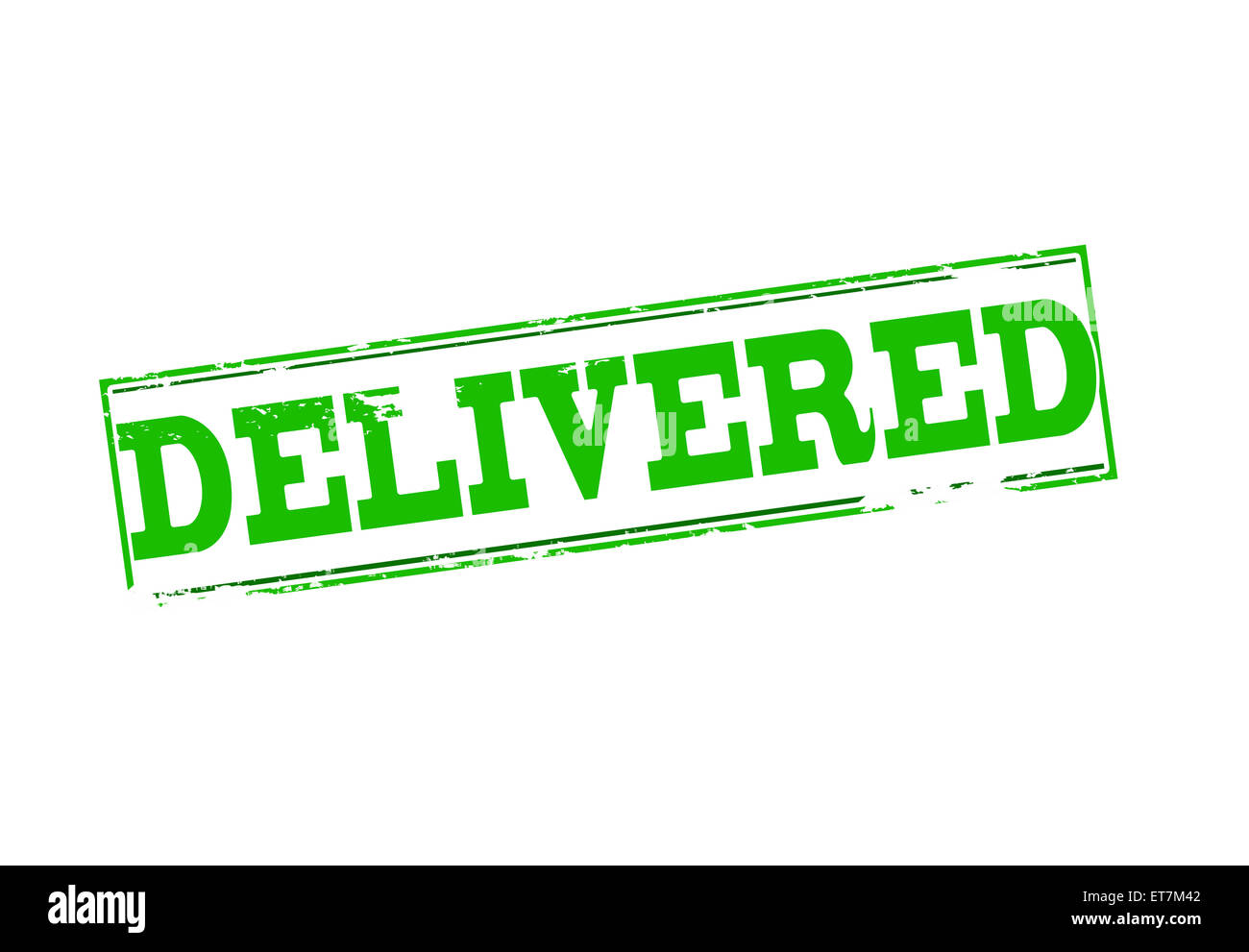 Rubber stamp with word delivered inside, vector illustration Stock ...