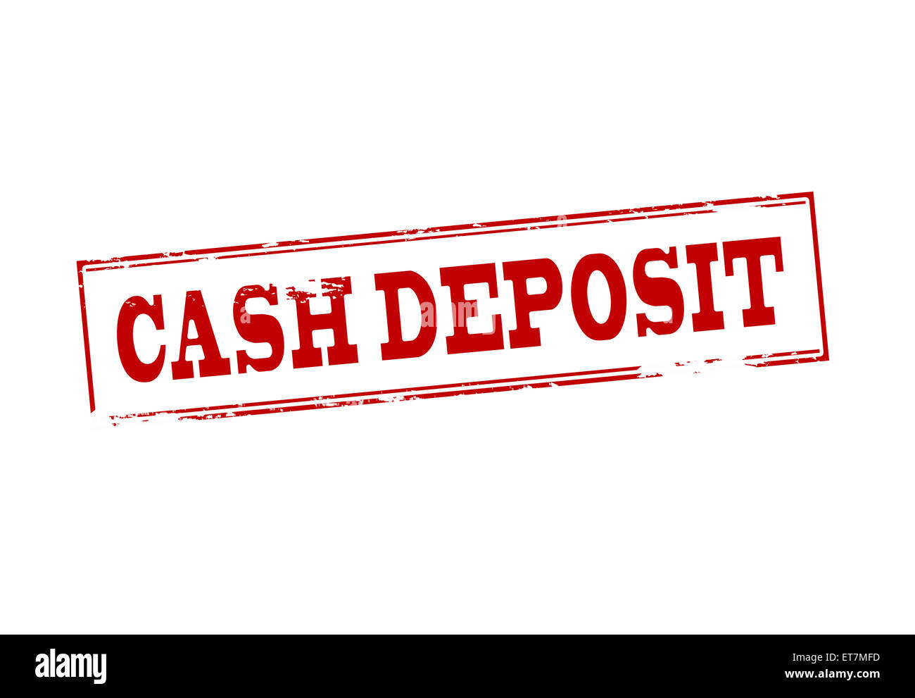 Rubber stamp with text cash deposit inside, vector illustration Stock ...