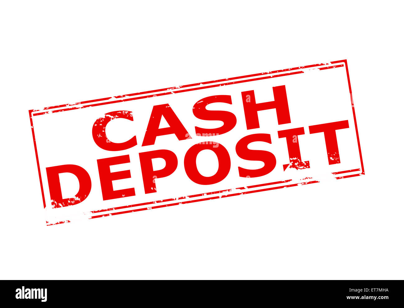 Rubber stamp with text cash deposit inside, vector illustration Stock ...
