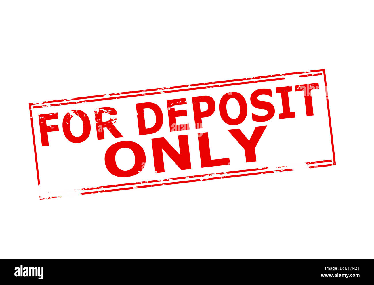 Rubber stamp with text for deposit only inside, vector illustration ...