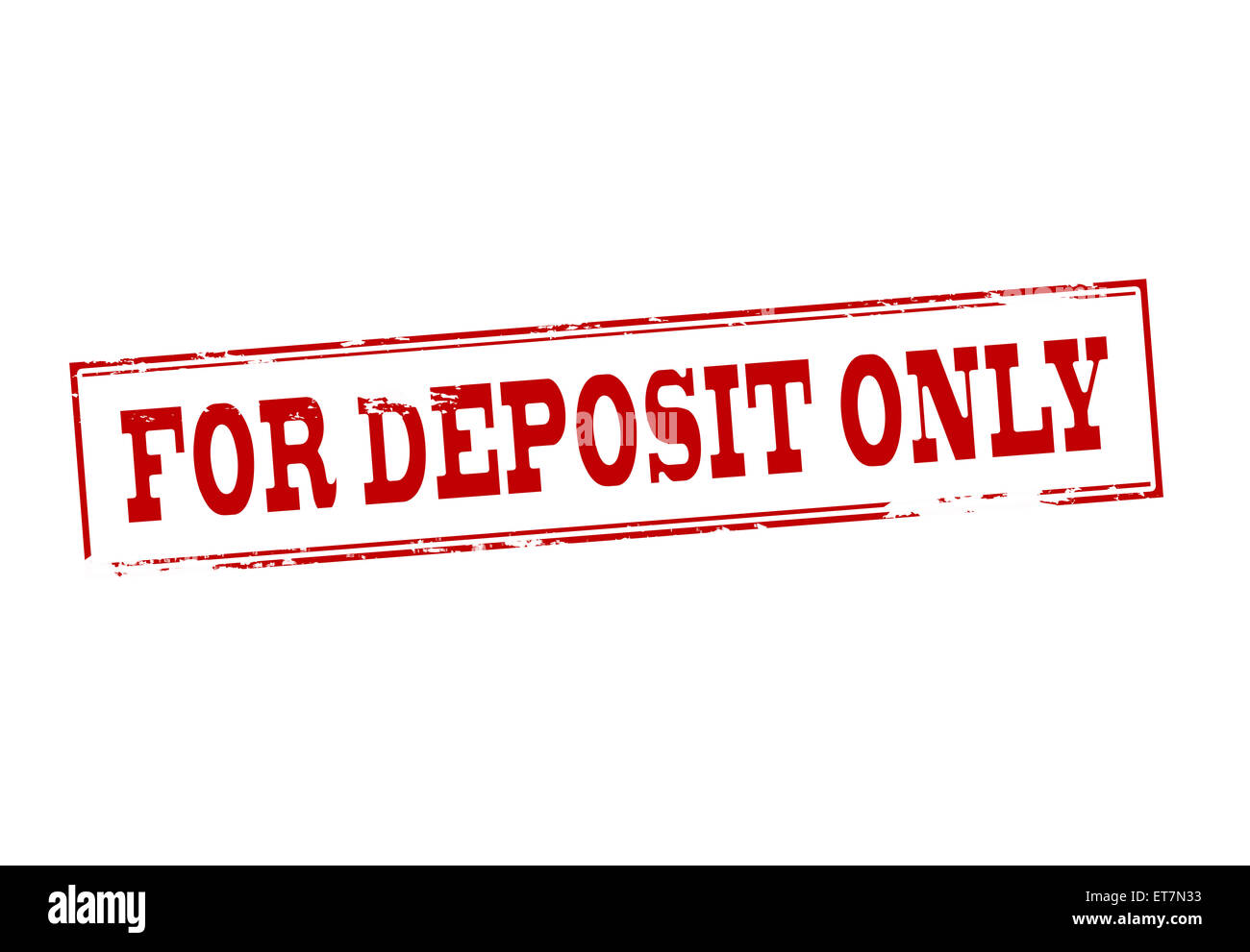 Rubber stamp with text for deposit only inside, vector illustration ...