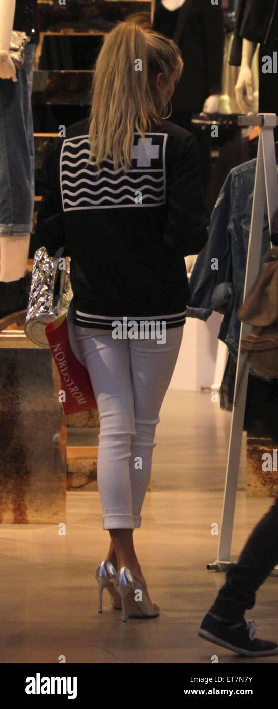 Pia Mia shopping at Nordstrom and Top Shop at The Grove. Featuring: Pia ...