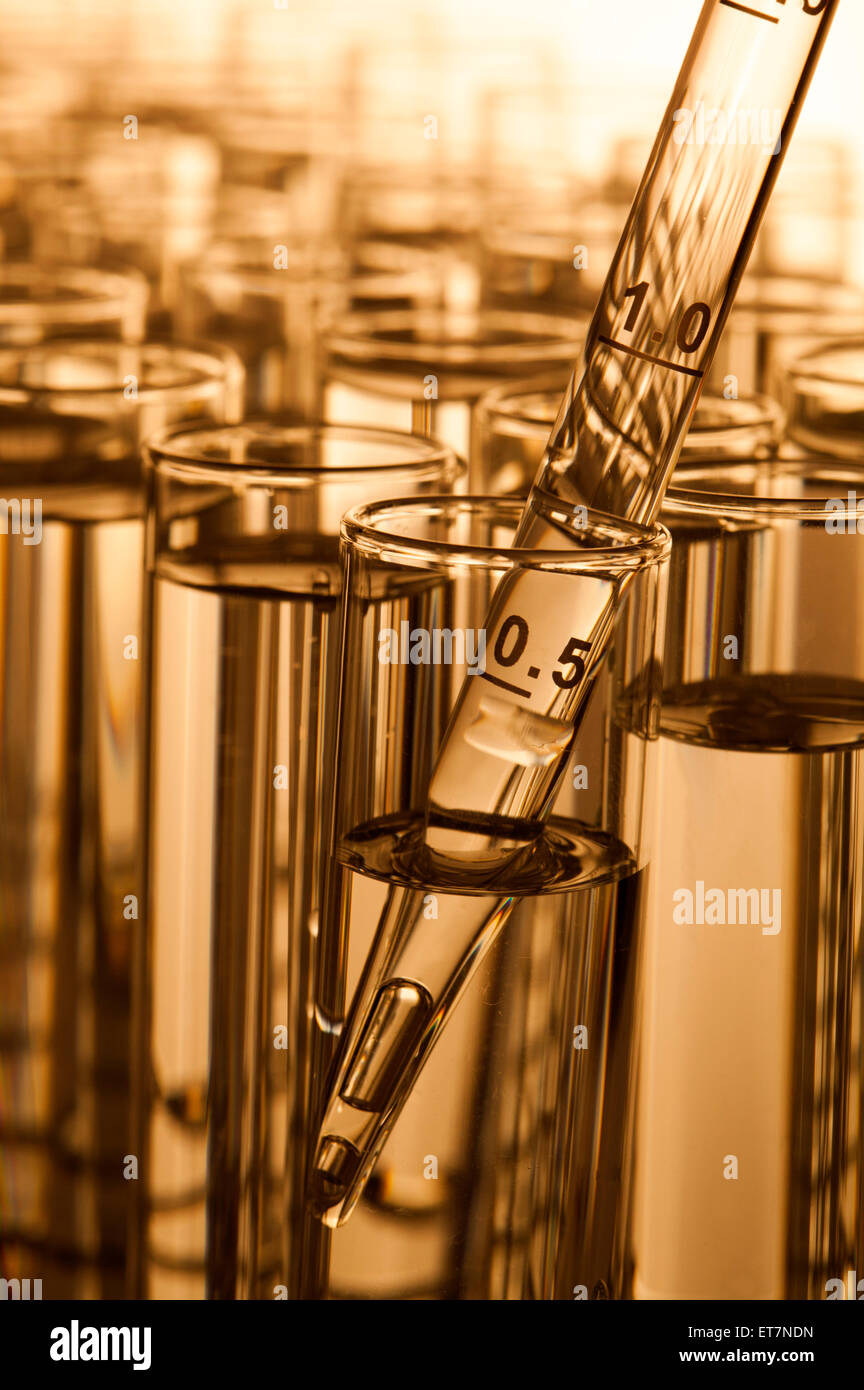 Test Tube With Orange Solution