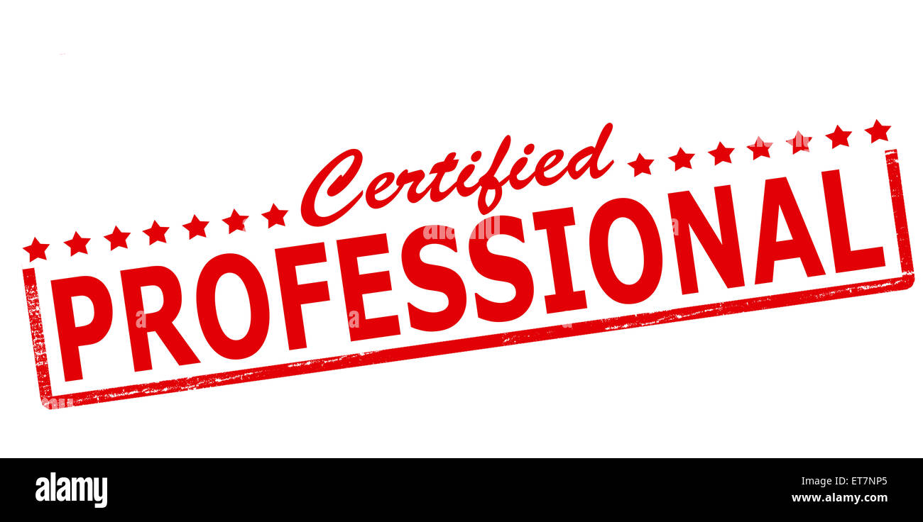 Rubber stamp with text certified professional inside, vector ...