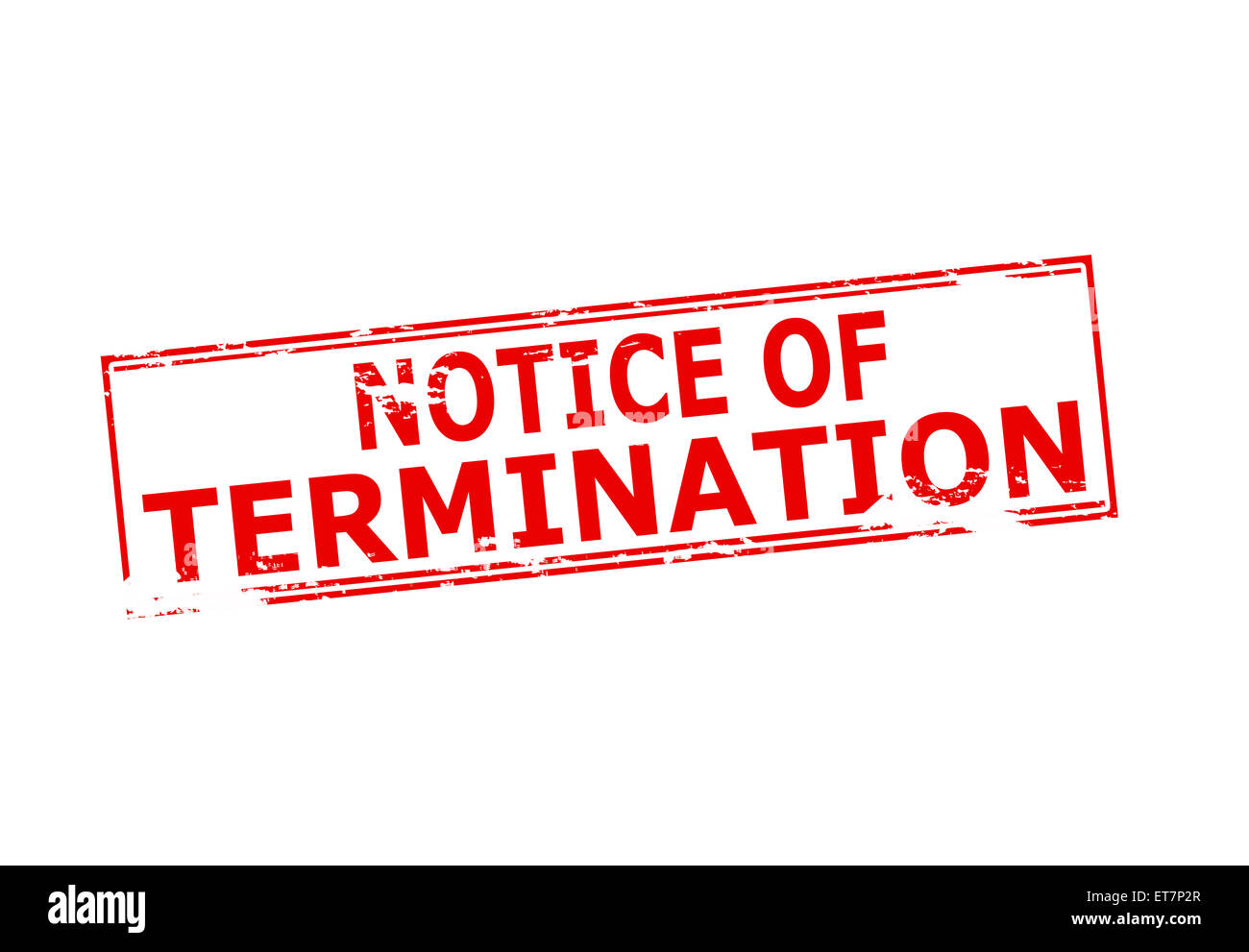 Rubber stamp with text notice of termination inside, vector ...