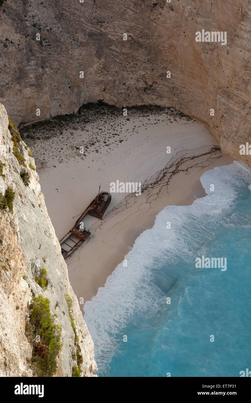 Schiff Panagiotis am Ship-Wreck-Beach, Griechenland, Zakynthos ...