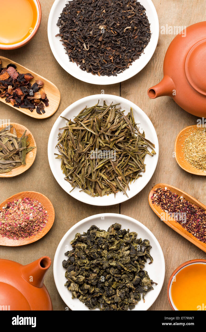 Tea leaves, Herbal Tea Stock Photo - Alamy