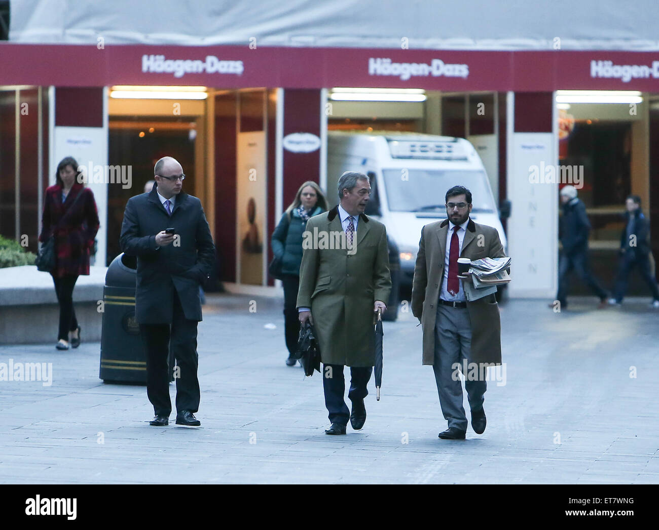 Nigel Farage arrives at LBC for an interview with Nick Ferrari ...