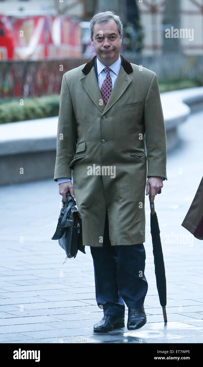 Nigel Farage arrives at LBC for an interview with Nick Ferrari ...