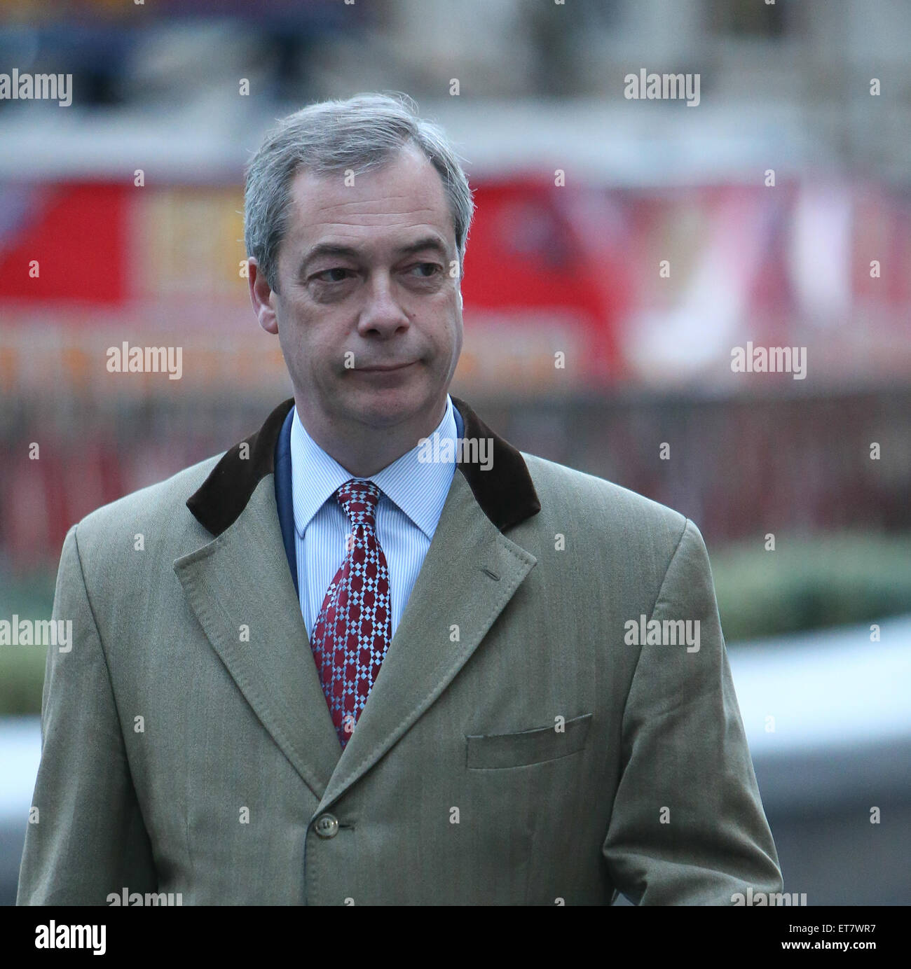 Nigel Farage arrives at LBC for an interview with Nick Ferrari ...