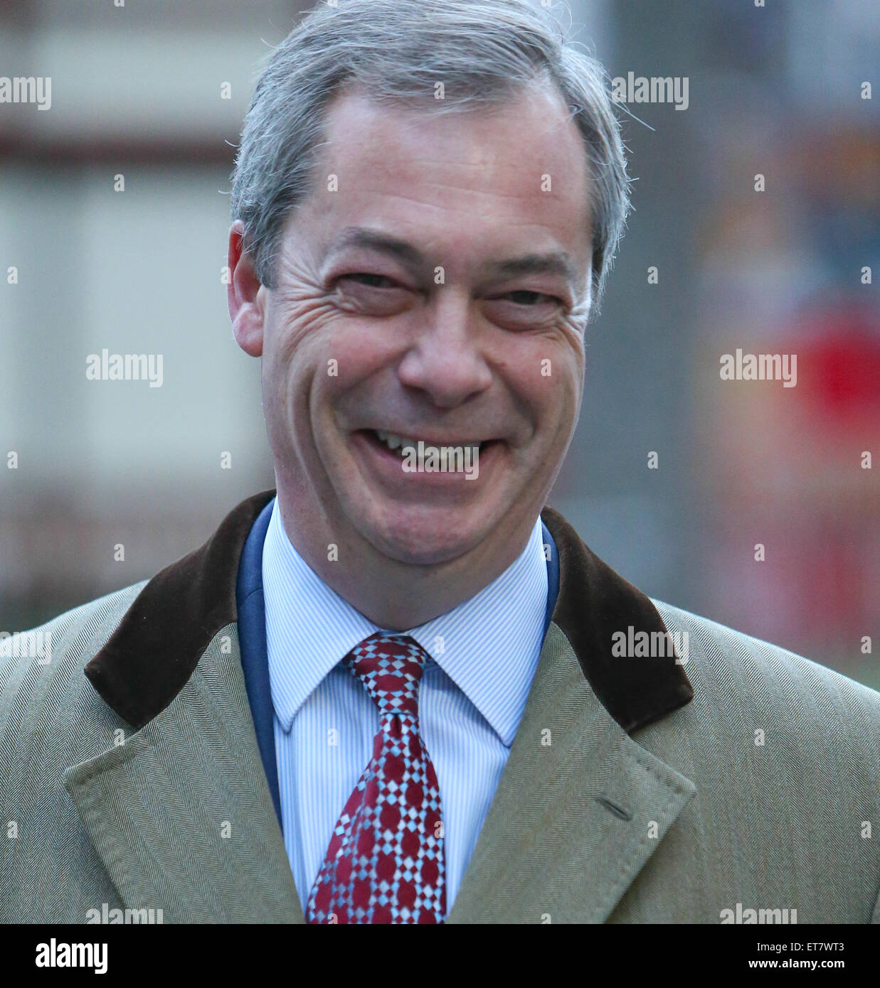 Nigel Farage arrives at LBC for an interview with Nick Ferrari ...