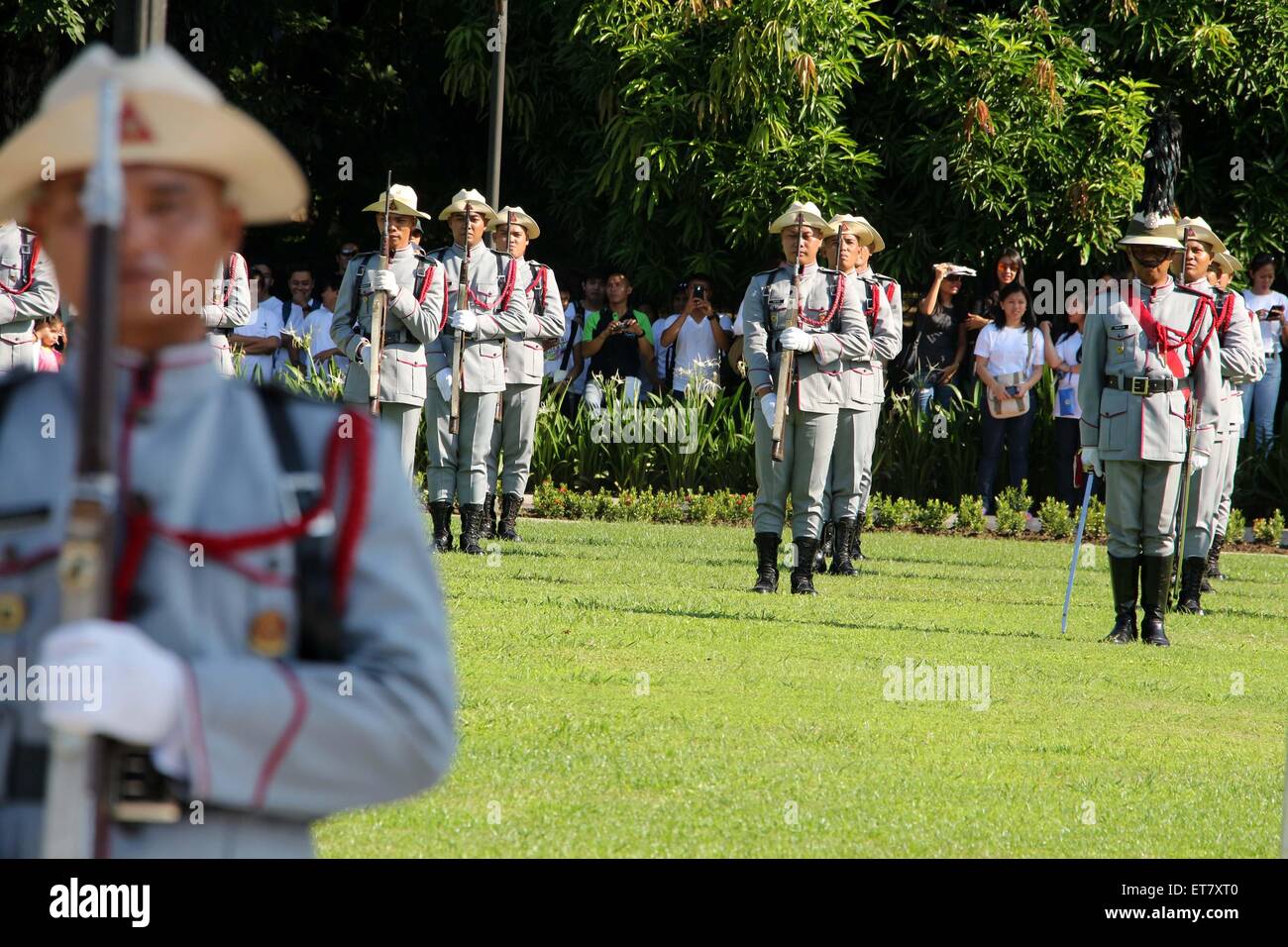 Manila, Philippines. 12th June, 2015. The honor guard in Rizal Park ...