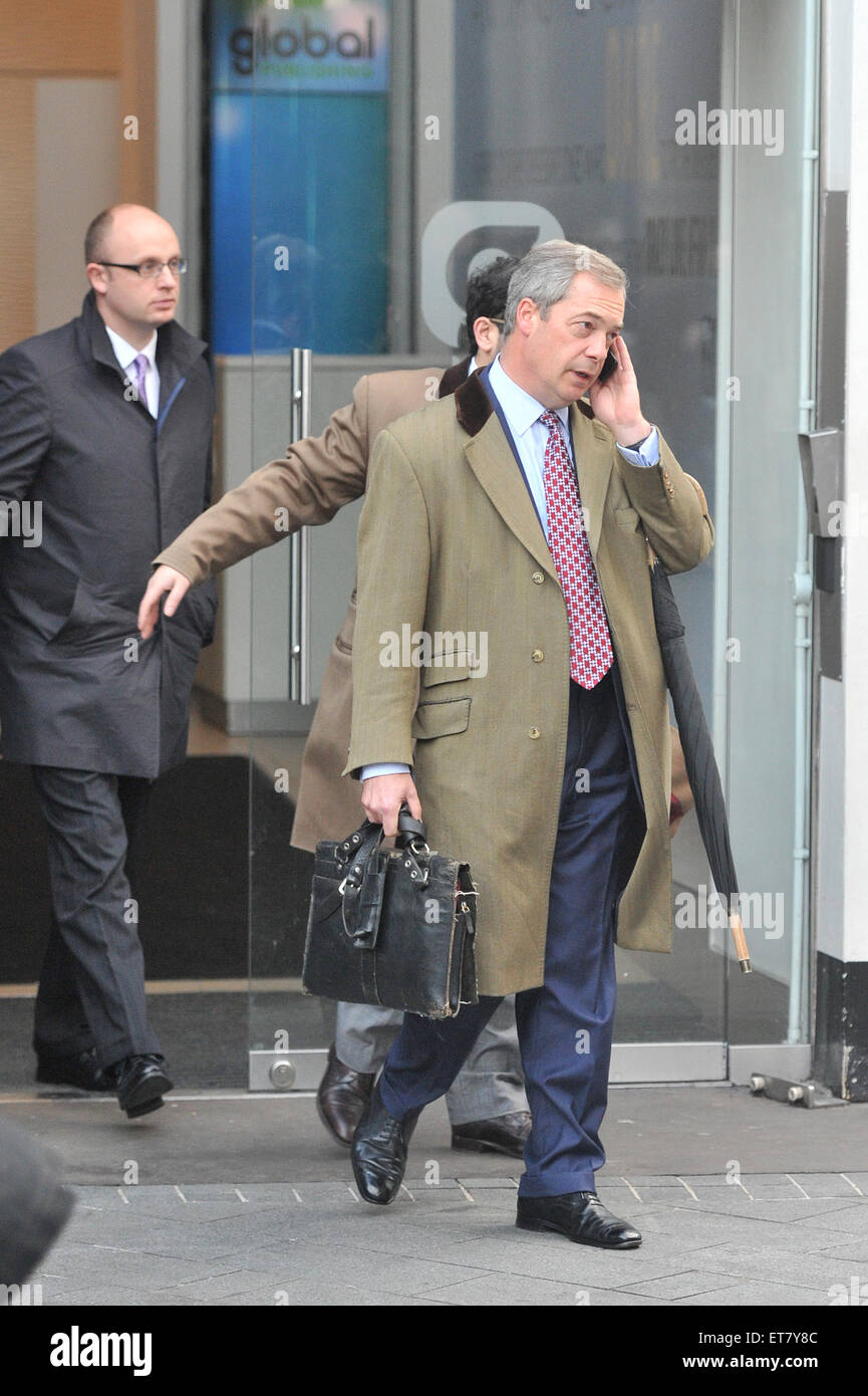 Nigel Farage is met by Kevin Lee Light, aka Jesus of Hollywood, as he ...