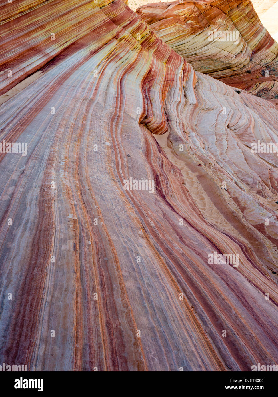 Scene from the beautiful geological formation of colorful folded ...
