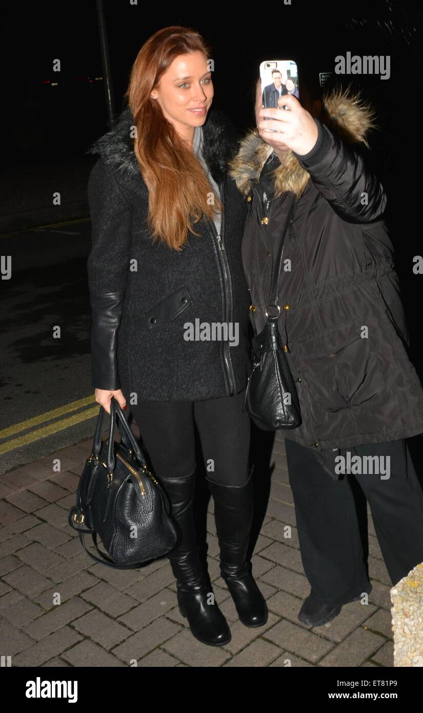 Una Foden arriving at the RTE studios for the 'The Late Late Show ...