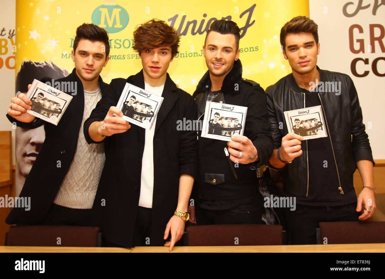 Union J sign copies of their new album 'You Got It All' at Morrisons ...