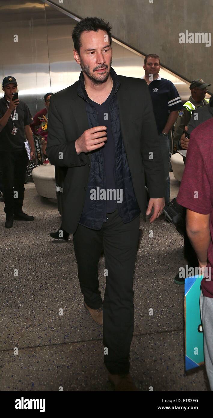 Keanu Reeves arrives at LAX airport in Los Angeles Featuring: Keanu ...