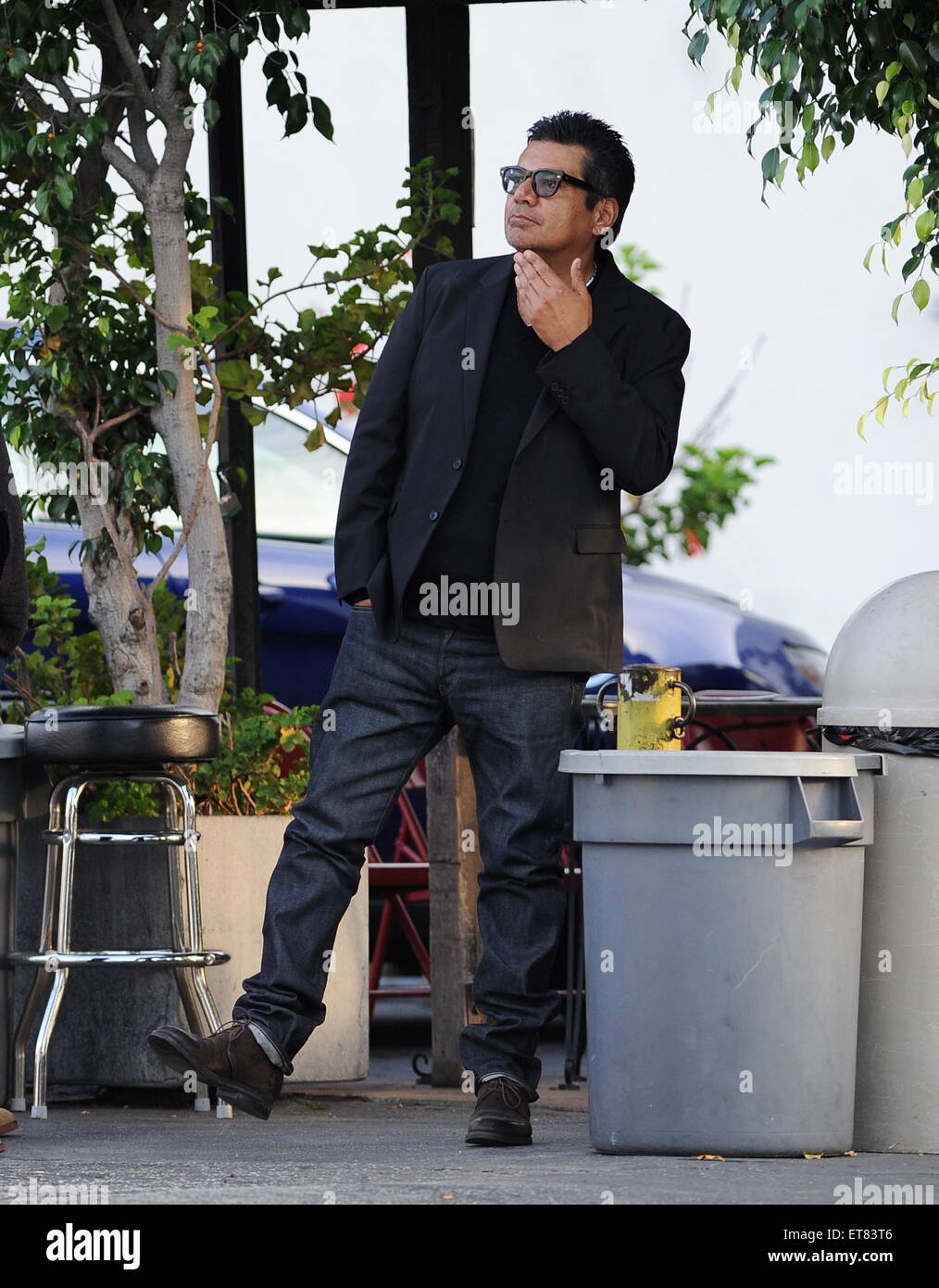 Comedian George Lopez makes a quick pit stop for tacos at the famous ...