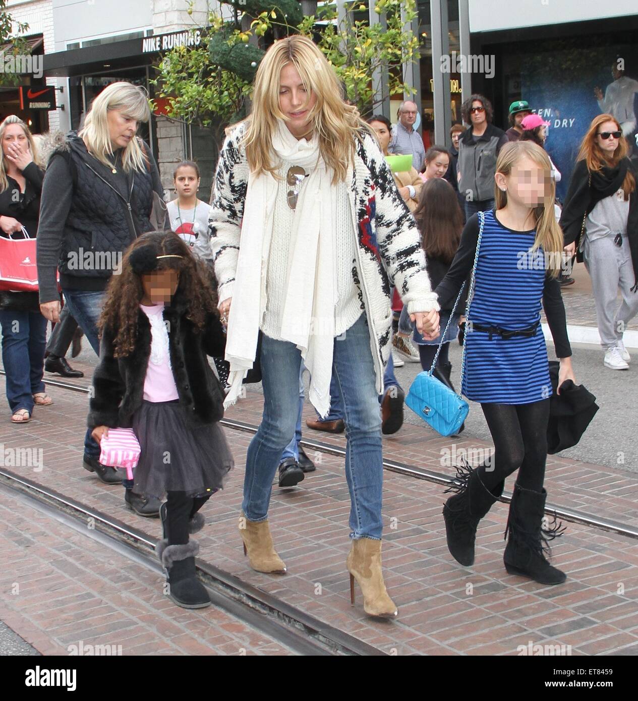 Heidi Klum takes her children to Santa's Grotto at The Grove Featuring ...