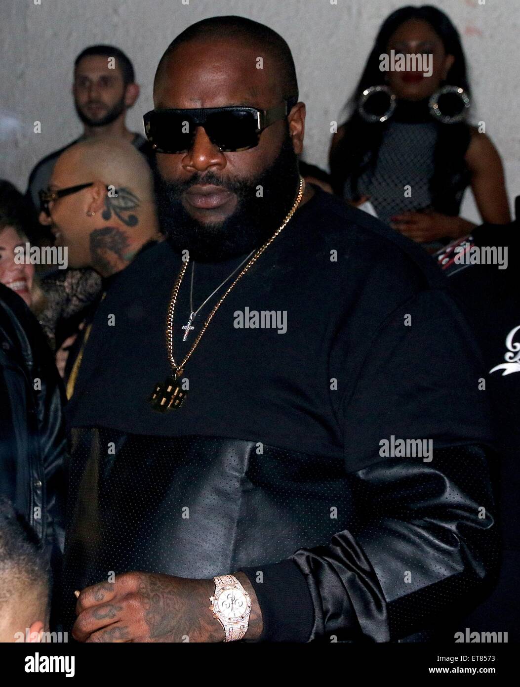 Rick Ross performs a show live at SupperClub in Hollywood attended by a ...
