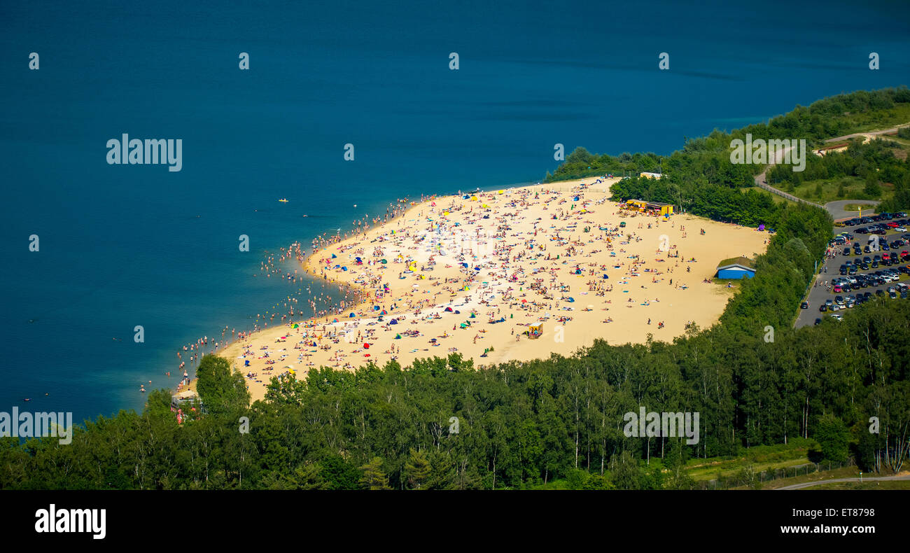 Silbersee II, lake, quarry, Haltern am See, Münsterland, North Rhine ...