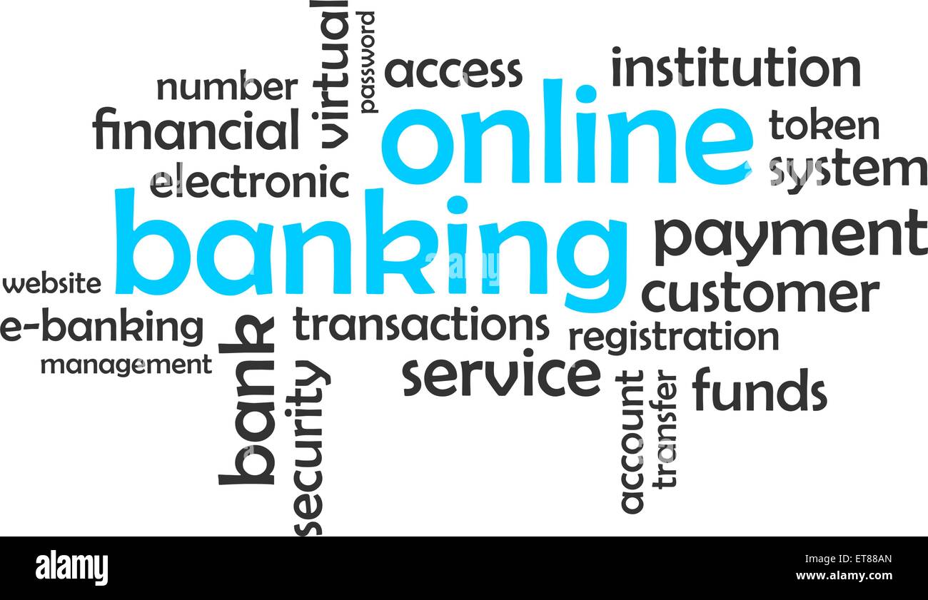 A word cloud of online banking related items Stock Vector Image & Art ...