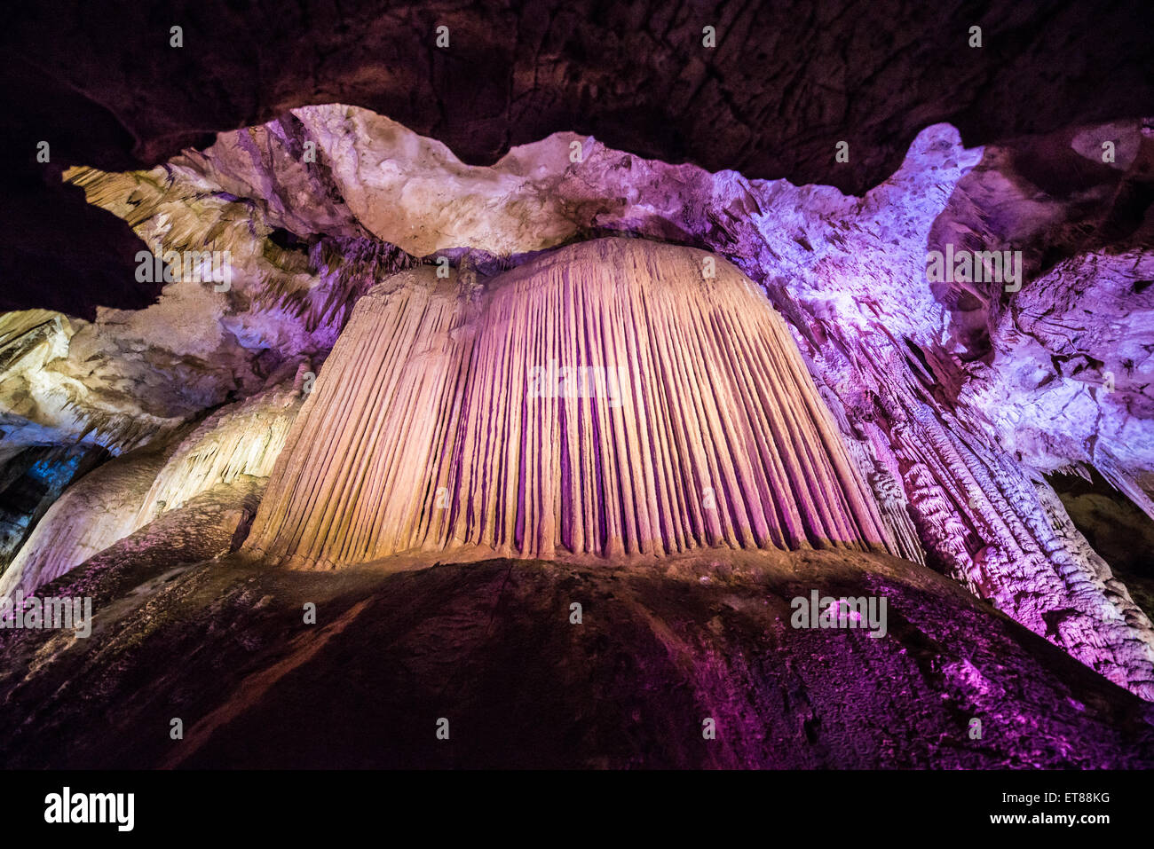 stone curtain formation inside the Tskaltubo Cave also called ...