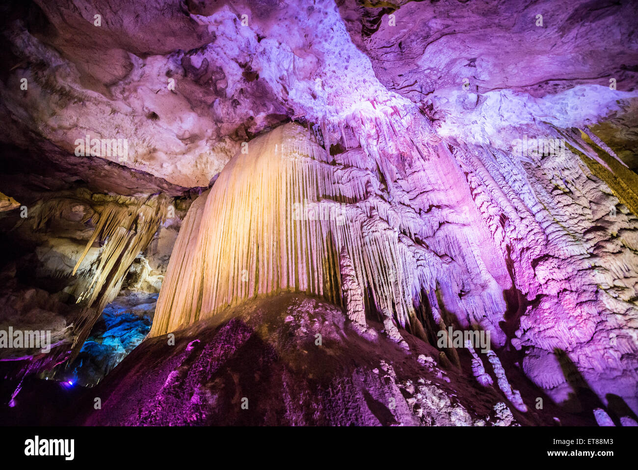 stone curtain formation inside the Tskaltubo Cave also called ...