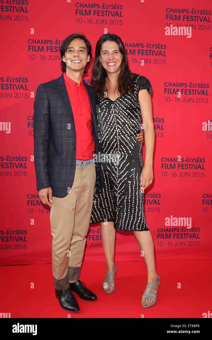 Paris, France. 11th June, 2015. Frederic Tcheng and Juliette Lambours ...