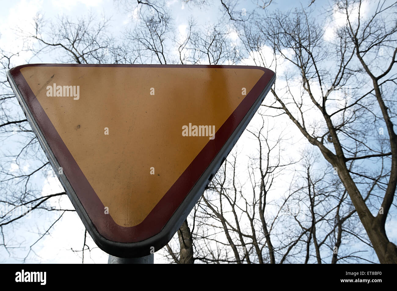 Yield Sign Blank High Resolution Stock Photography and Images - Alamy