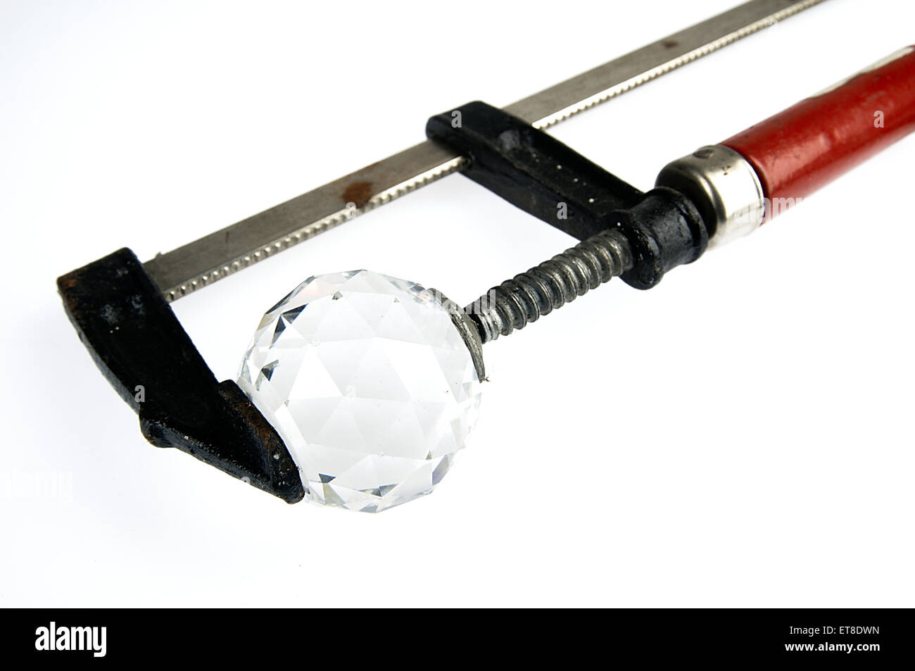 Diamond bullet in the carpenter's clamp. The idea for the show stress ...