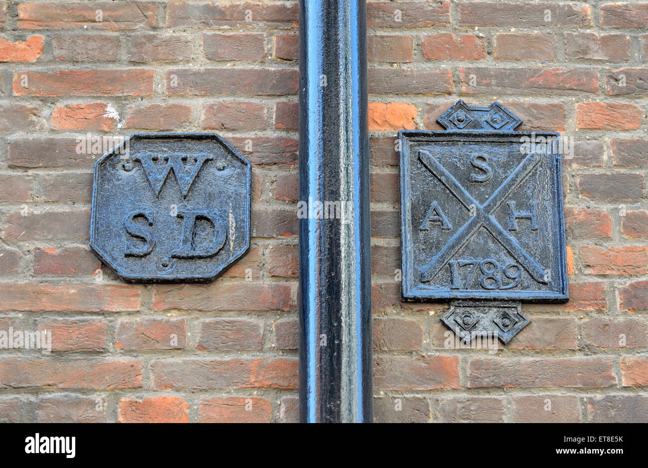 London, England, UK. Fire Insurance Plaques / Fire Marks - indicating a ...