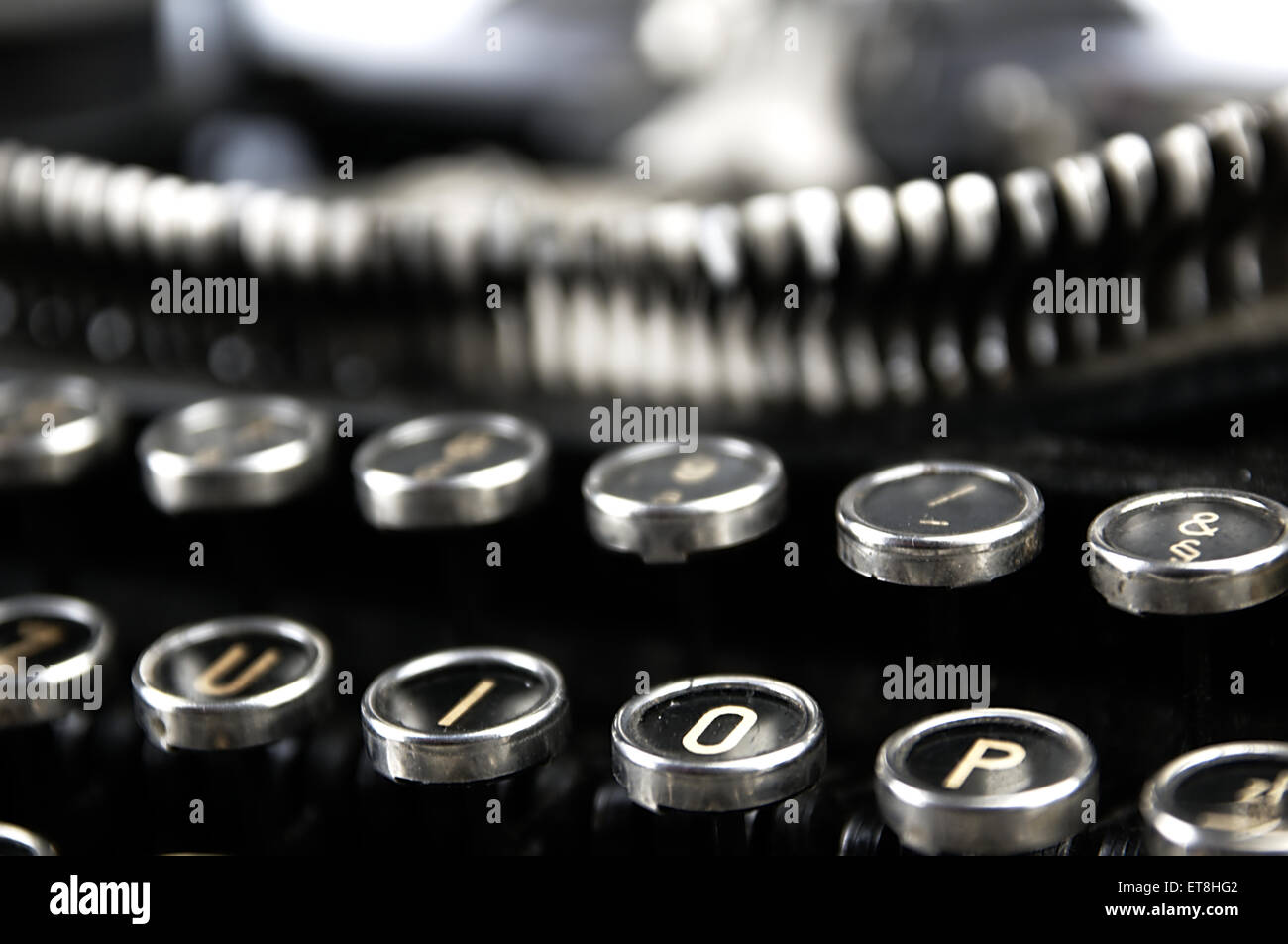Keys and details of the mechanism of an old typewriter Stock Photo - Alamy