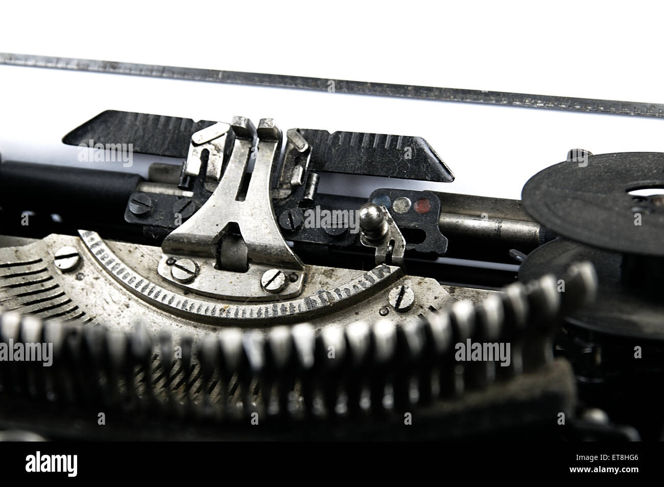 Keys and details of the mechanism of an old typewriter Stock Photo - Alamy