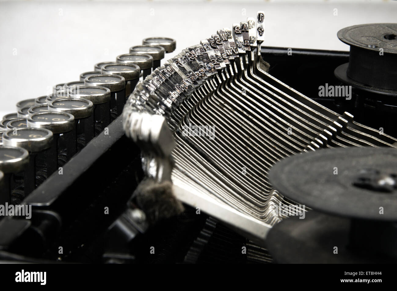 Keys and details of the mechanism of an old typewriter Stock Photo - Alamy