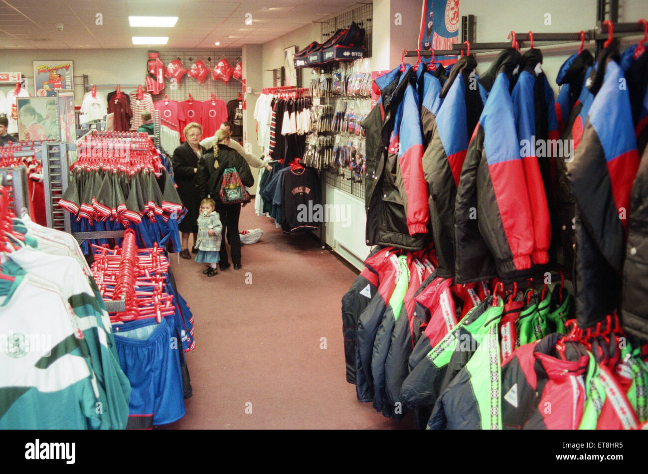 Boro club shop, 3rd January 1996 Stock Photo - Alamy