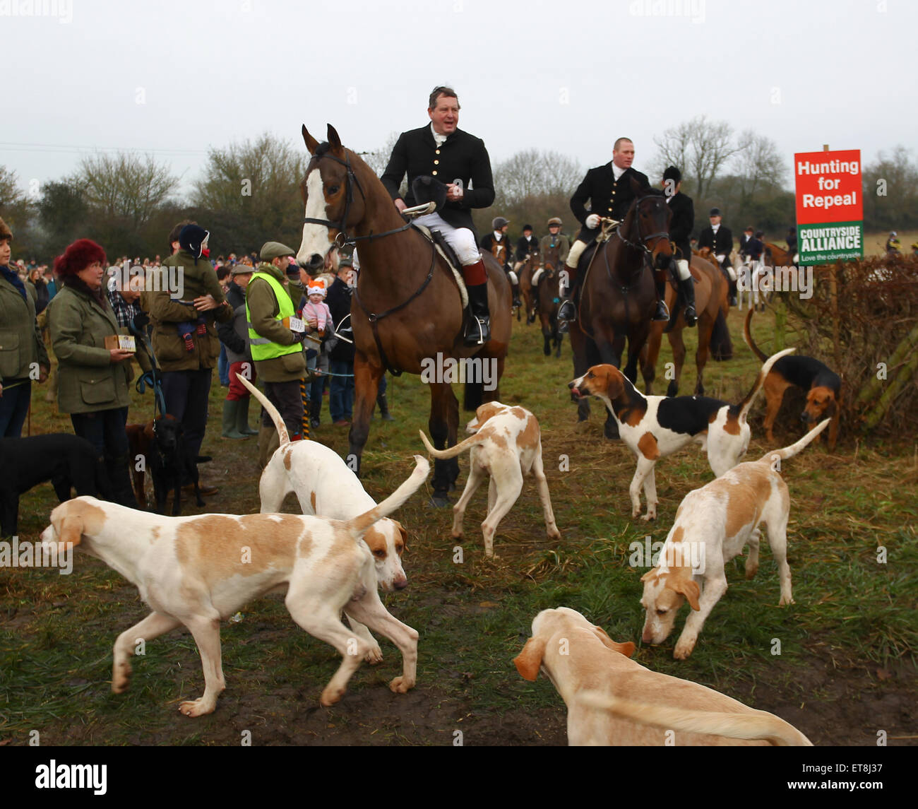 Puckeridge hunt gather traditional boxing hi-res stock photography and ...