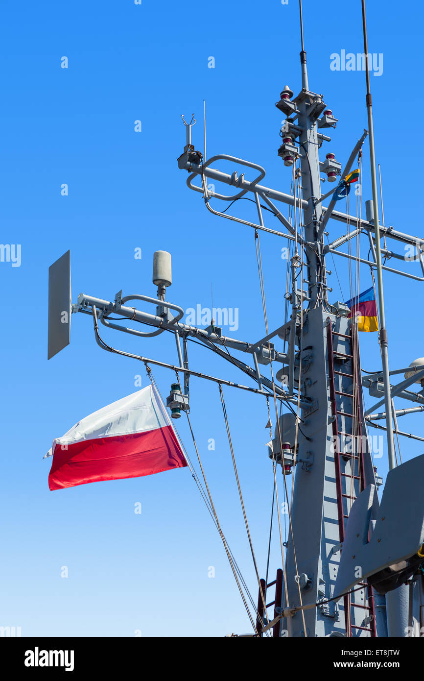 Polish flag ship mast hi-res stock photography and images - Alamy