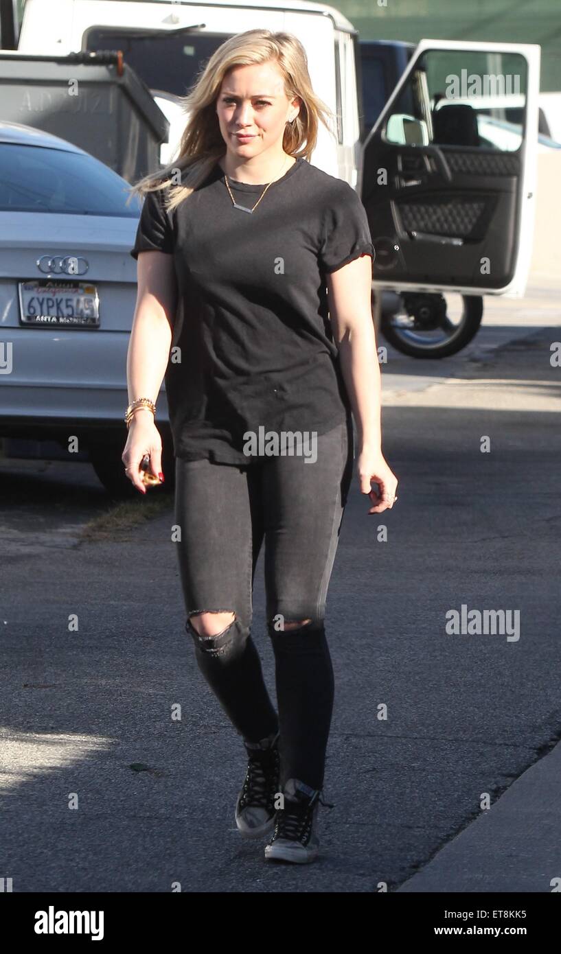 Hilary Duff out in Los Angeles Featuring: Hilary Duff Where: Los ...