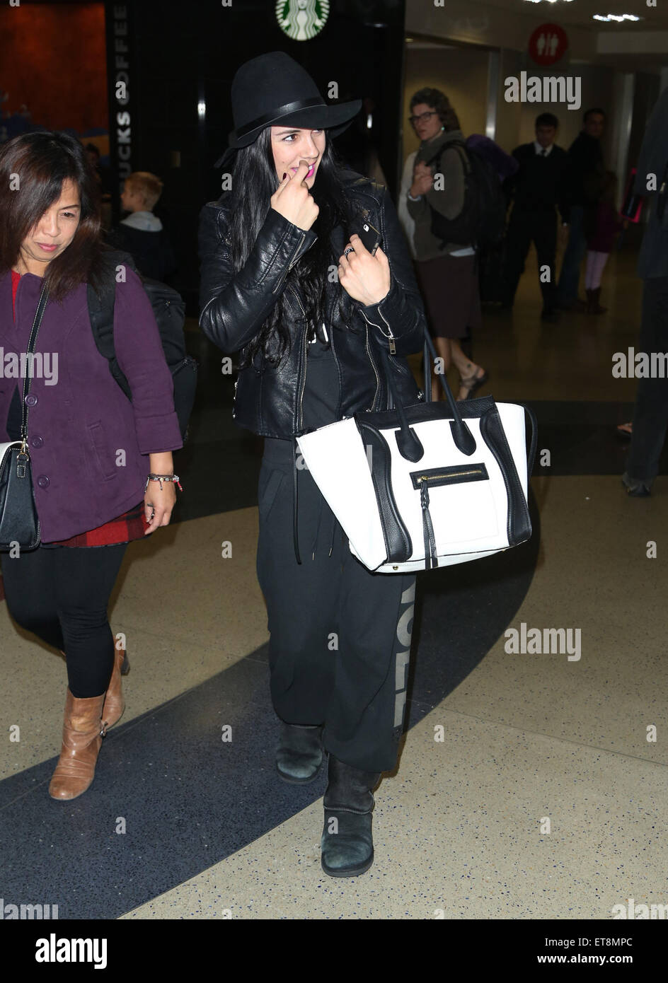 Pop singer Manou arriving at Los Angeles International Airport (LAX ...