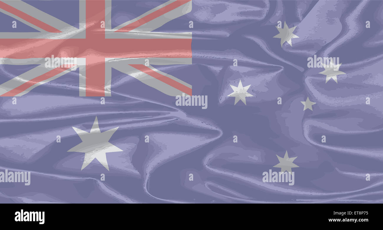 A silk flag of Australia with Union Jack and Stars Stock Photo - Alamy