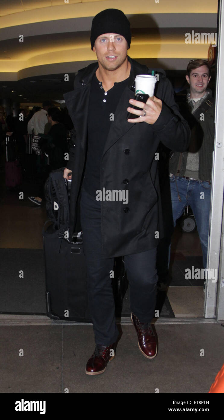 American professional wrestler, The Miz arrives at Los Angeles ...