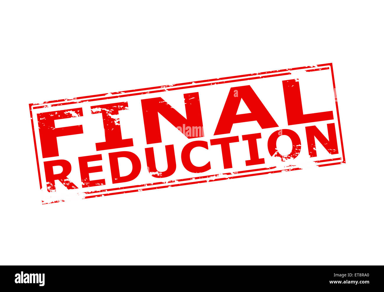 Rubber stamp with text final reduction inside, vector illustration ...