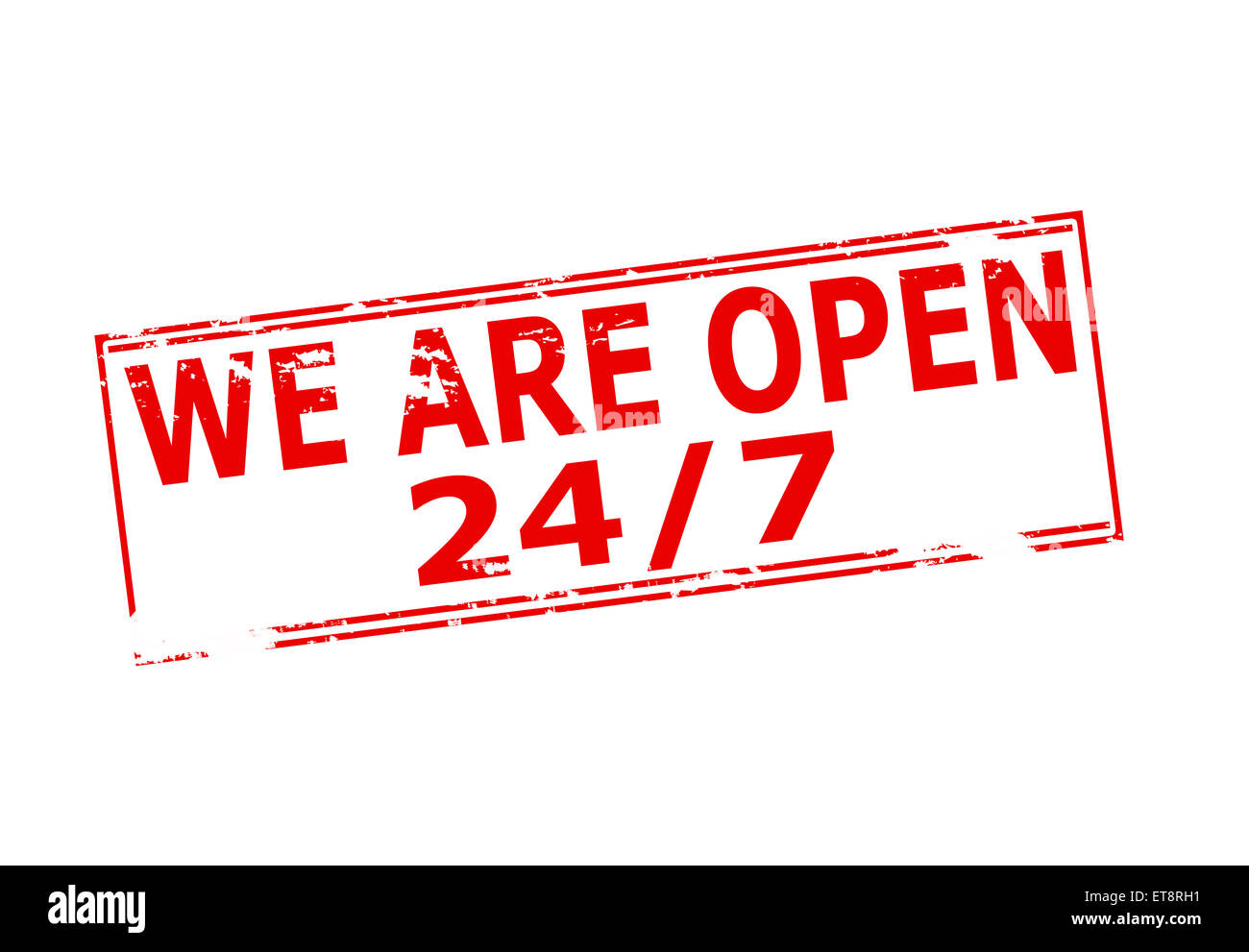 Rubber stamp with text we are open inside, vector illustration Stock ...